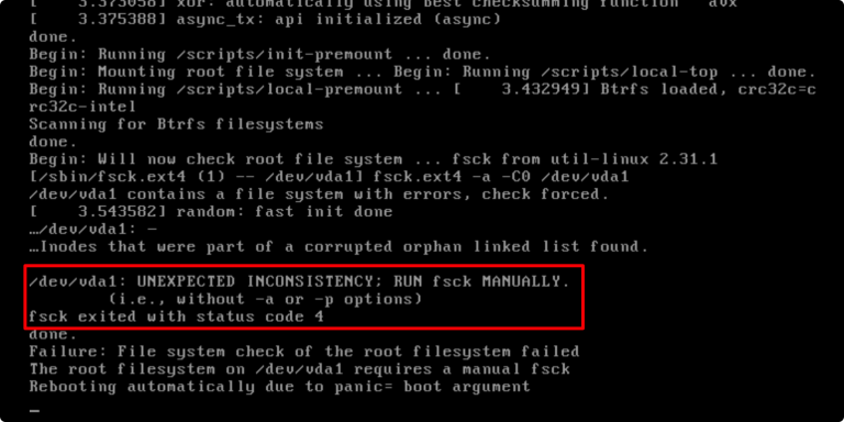 CVM UNEXPECTED INCONSISTENCY RUN Fsck MANUALLY fsck Exited With Status Code 4 cvm-unexpected-inconsistency-run-fsck-manually-fsck-exited-with-status-code-4