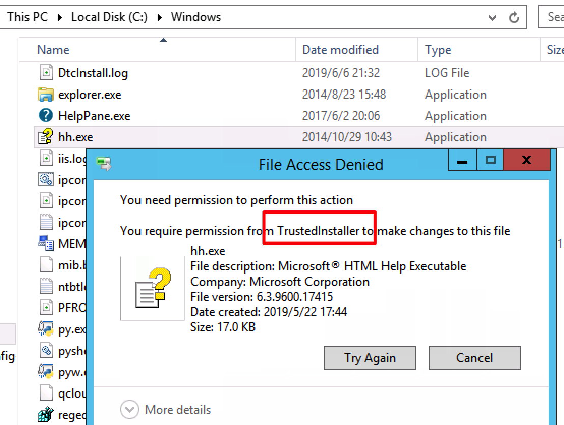 windows 手动/一键获取TrustedInstaller权限 – Zgao's blog