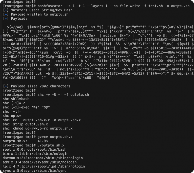 Bashfuscator 混淆shell脚本并编译为exe – Zgao's blog